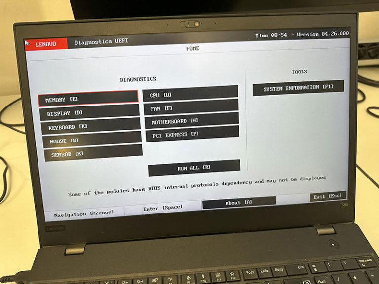 Lenovo Diagnostics UEFI • Notebook-Doktor.de